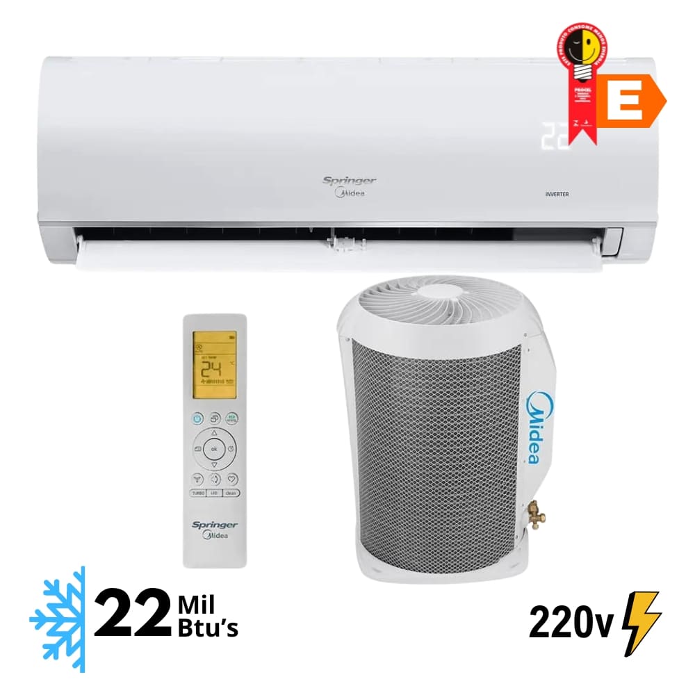 Ar Condicionado Split 22.000 BTUs AirVolution Frio Midea Inverter - Telerio