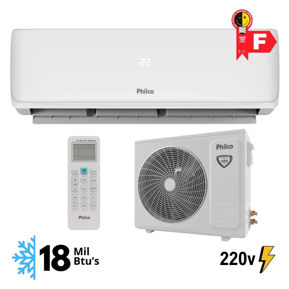 Ar-Condicionado Split Philco 18.000 BTU/h Frio PAC18FI - Telerio